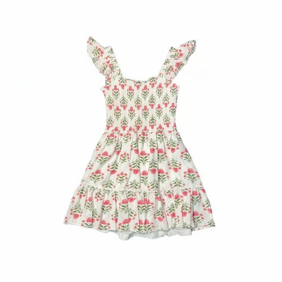 Rare Editions | Dresses | Rare Editions Girls Smocked Floral Flutter ...